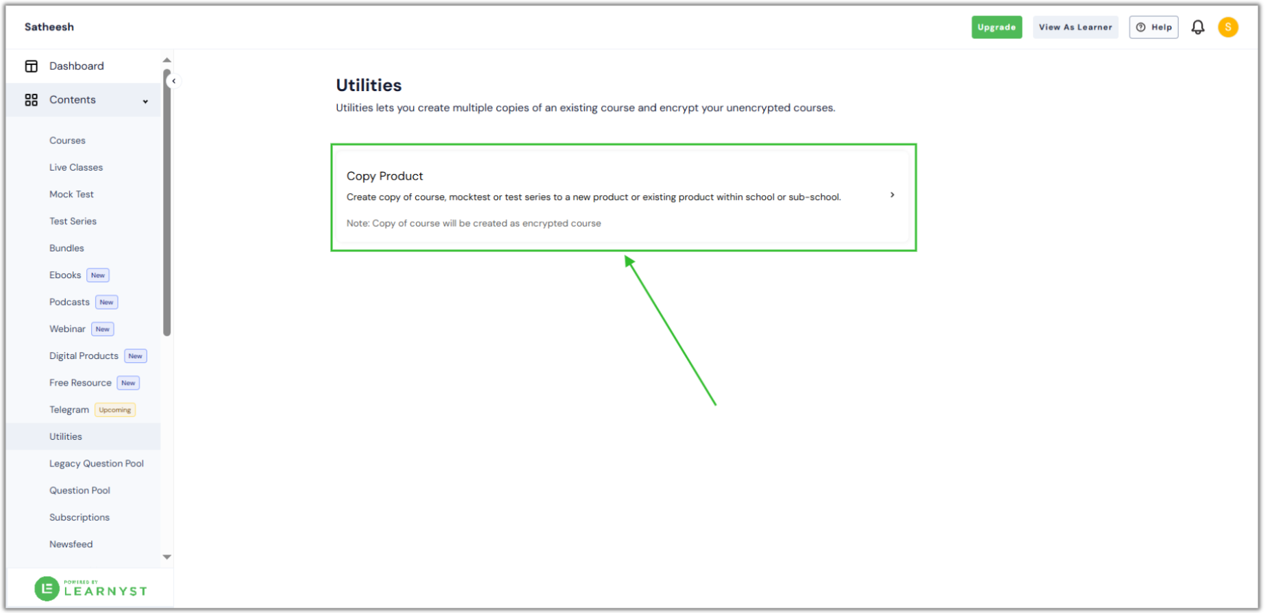 View the copy product history.